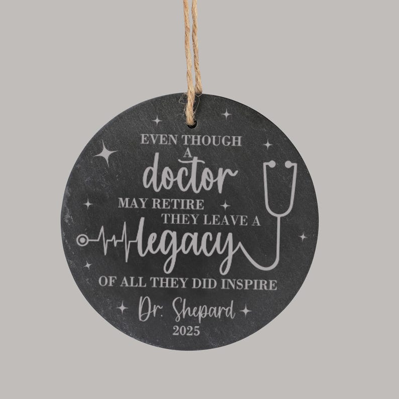 Doctor Retirement Ornament | Doctor First Christmas Retired | Retiring ...