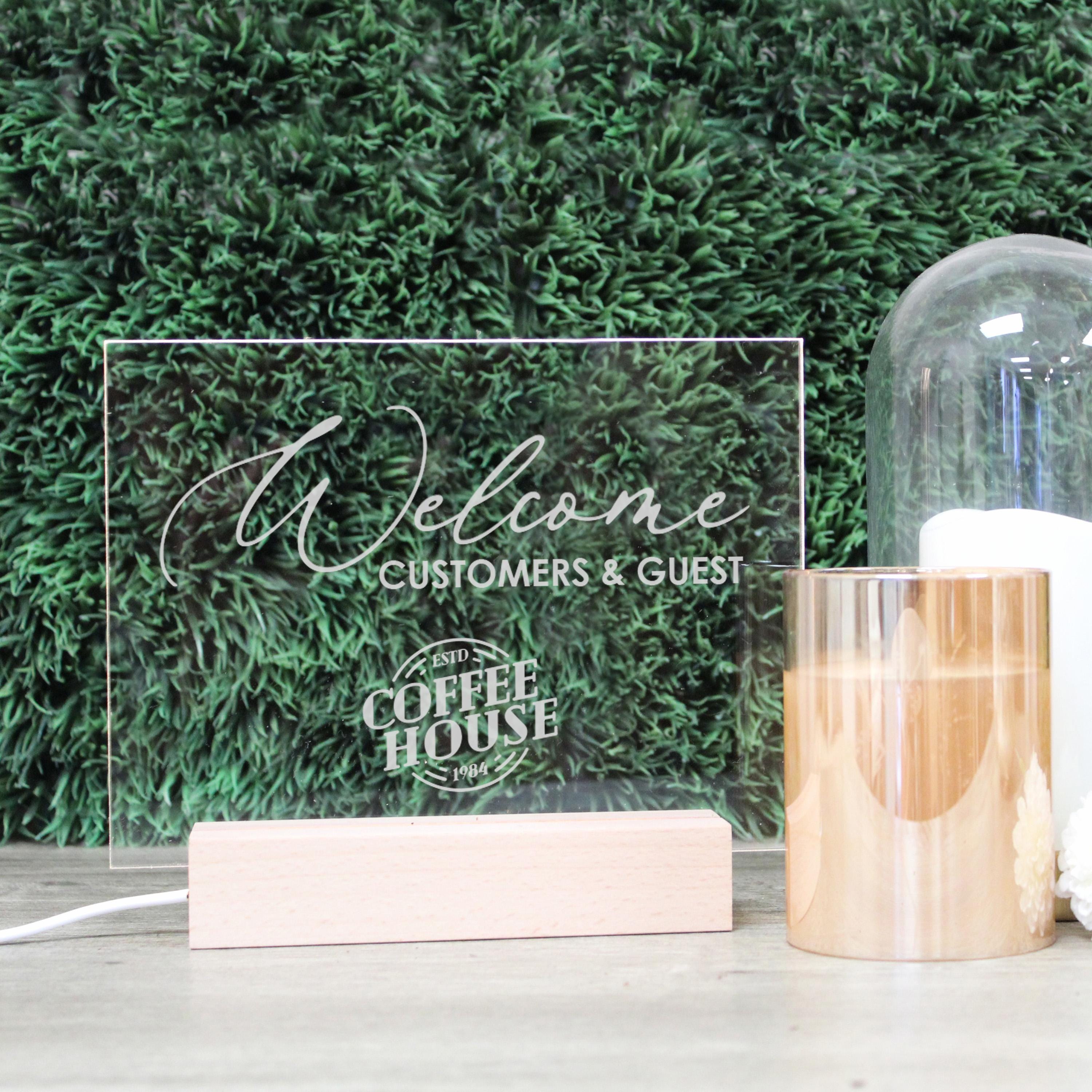 Office Welcome Sign Personalized With Logo | Office LED Light | Custom ...