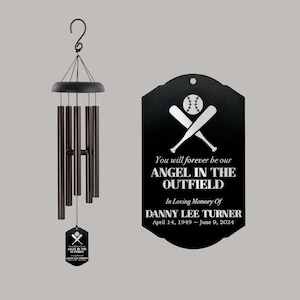 Baseball Memorial Wind Chime | Angel in Outfield Memorial Gift ...