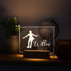 Figure Skating Night Light | Personalized Ice Skater Light | Ice ...