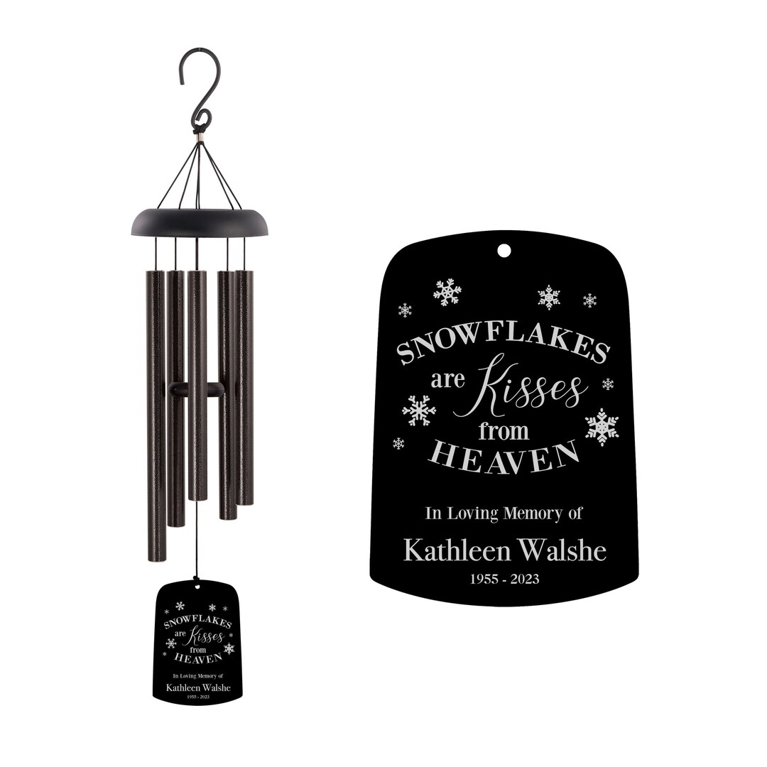 Snowflake Kisses From Heaven Wind Chime Snowflake Memorial Wind Chime ...