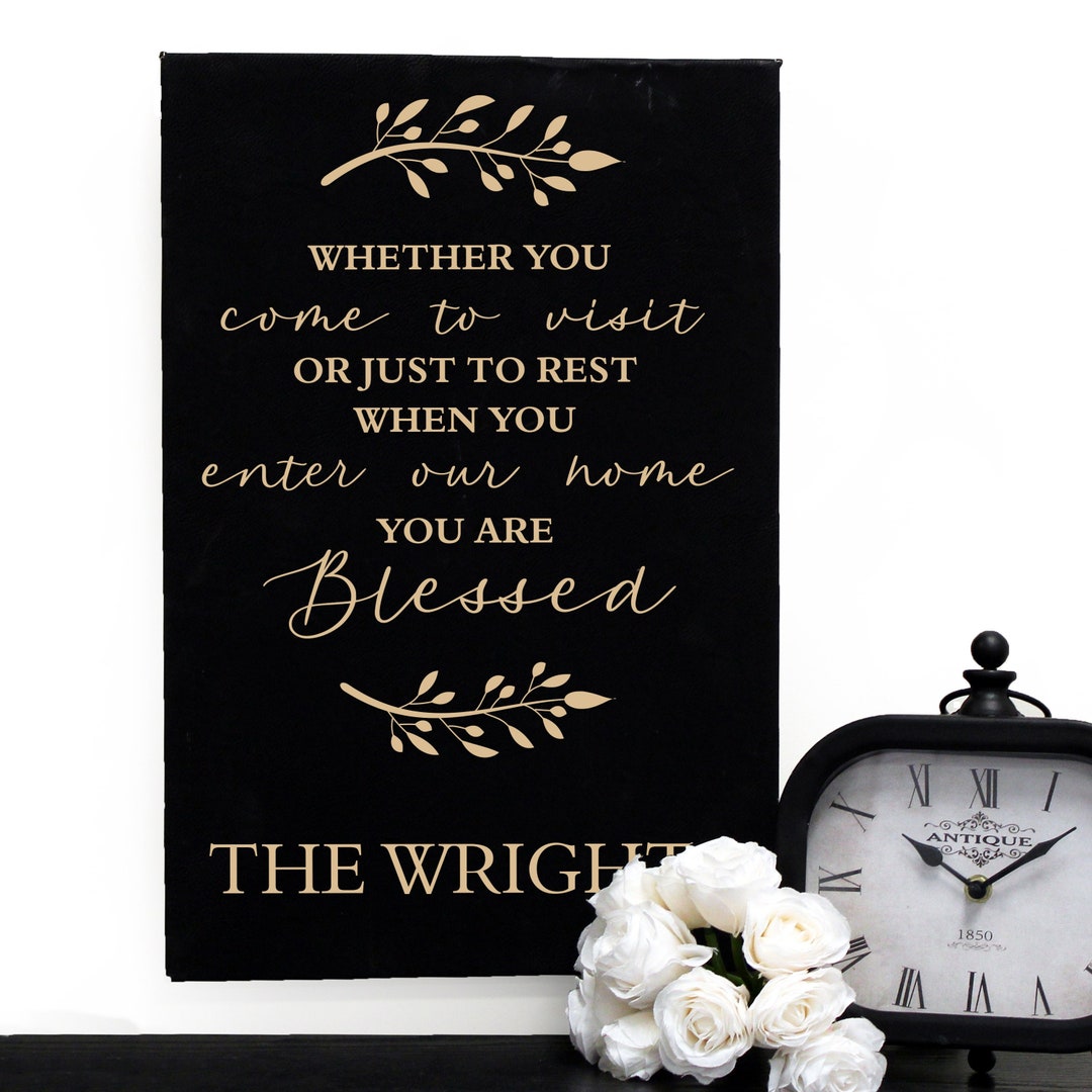 Personalized Entryway Wall Sign Home Blessed Wall Sign Religious ...