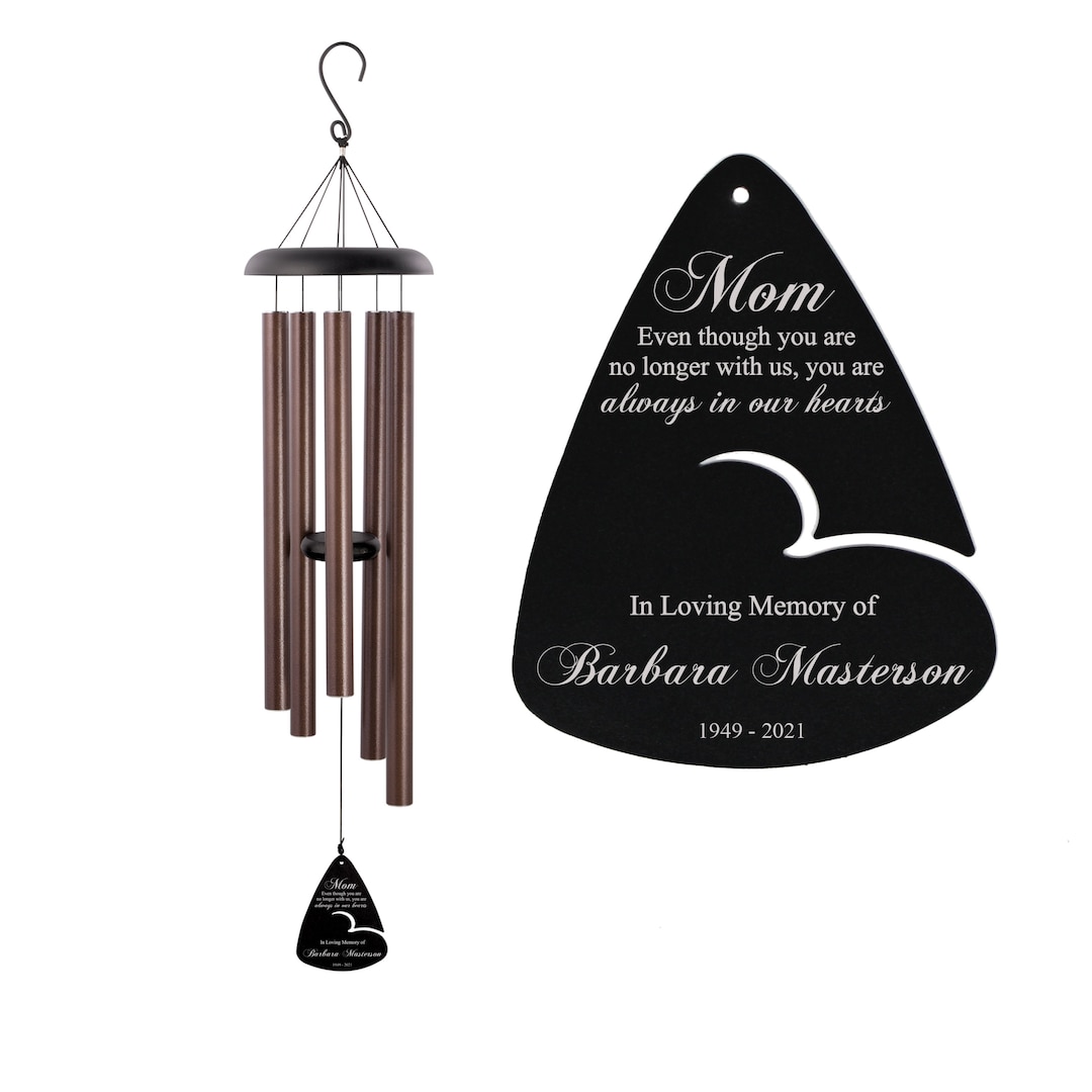 Mom Memorial Wind Chime Personalized | Mom Sympathy Wind Chime Gift ...