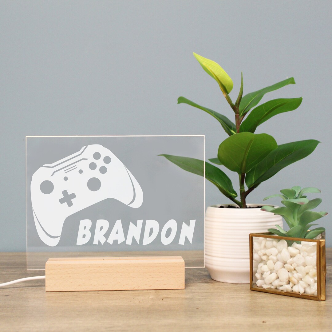 Gamer Night Light | Personalized Video Game LED Night Light | Game ...