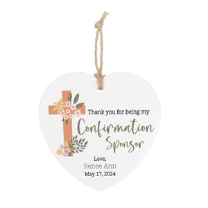 Confirmation Sponsor Gift | Personalized Confirmation Sponsor Ornament ...