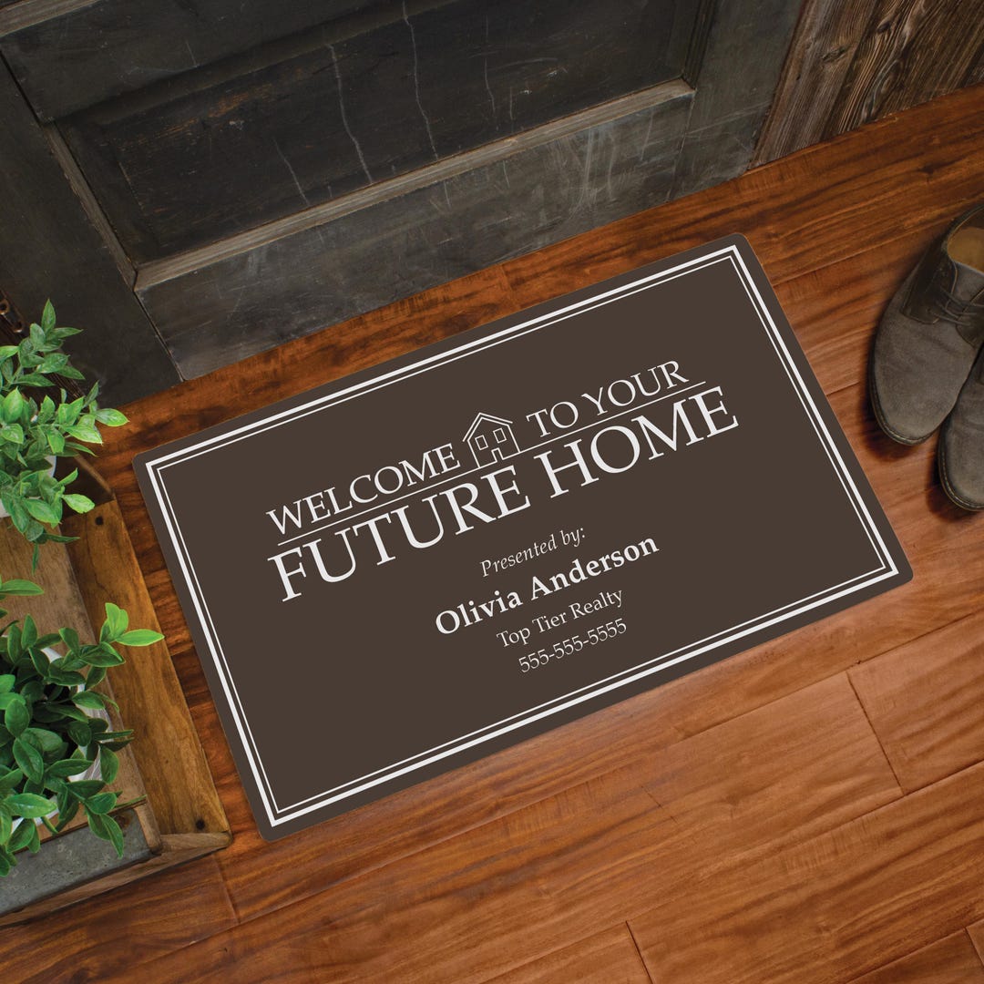 Realtor Welcome Door Mat | Personalized Realty Door Rug | Welcome to ...