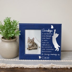 Loss of Cat Picture Frame | Cat Memorial Gifts | Personalized Cat ...