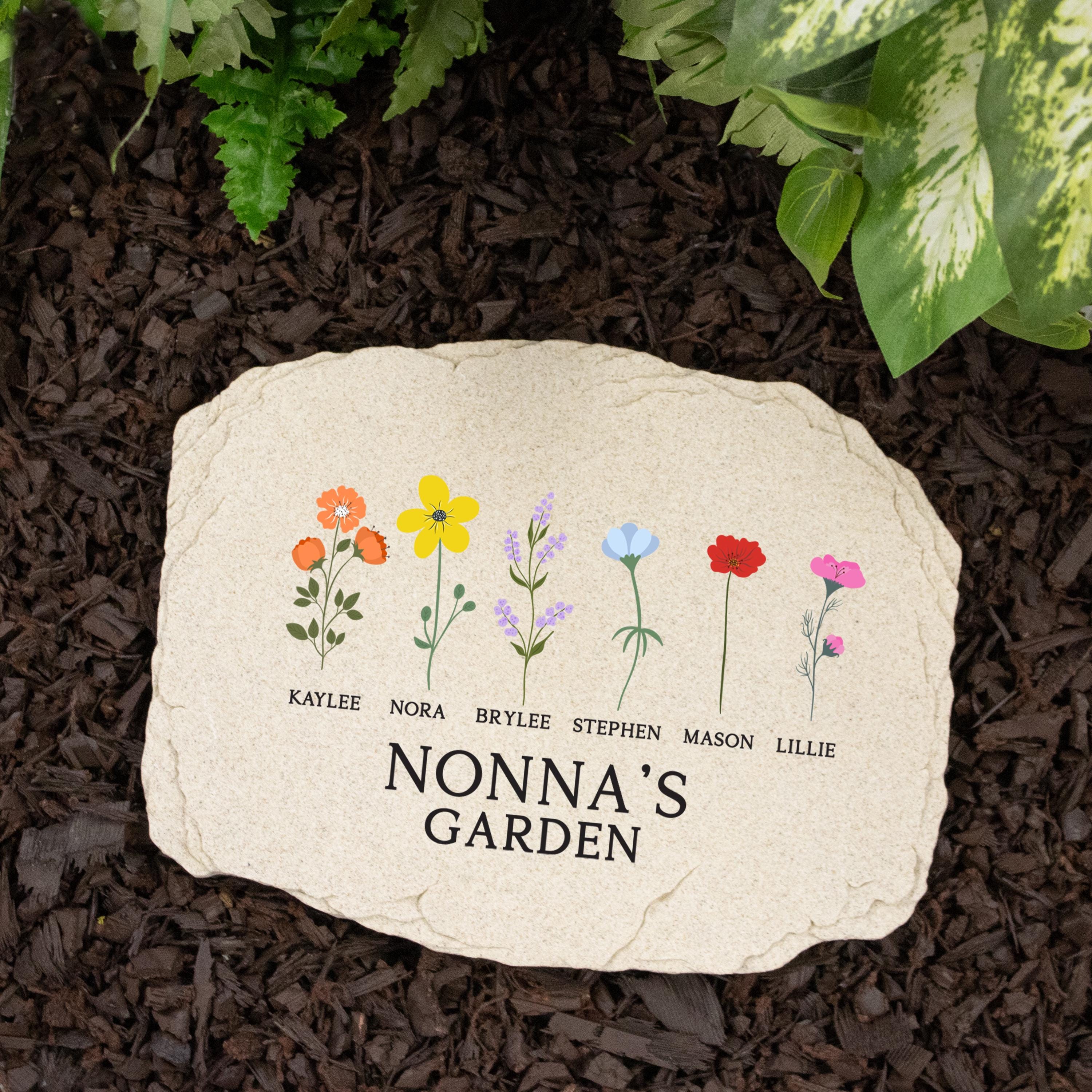 Grandma's Garden Stone | Personalized Grandma Stepping Stone | Gifts ...