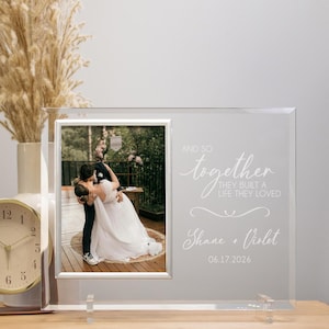 And so Together Picture Frame | Personalized Engagement Picture Frame ...