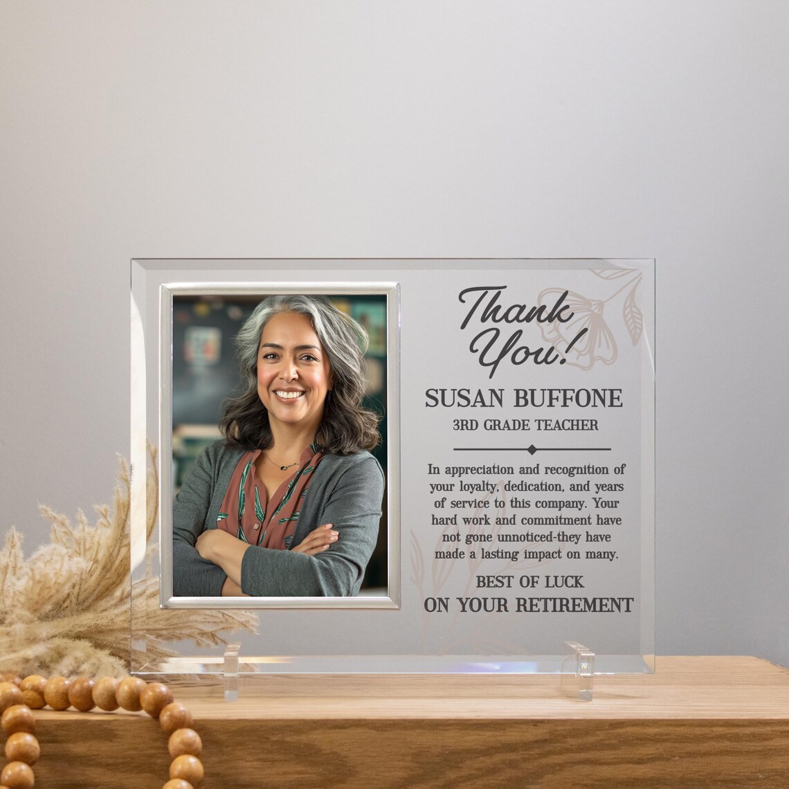 Retirement Thank You Picture Frame | Personalized Retirement Party Gift ...
