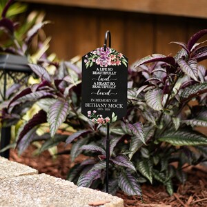 Personalized Memorial Garden Stake | Memorial Garden Decor | Cemetery ...