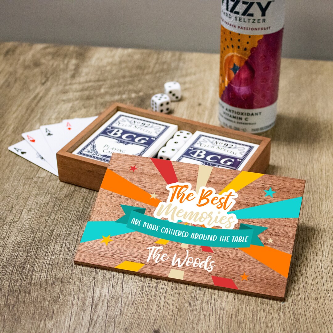 Game Room Card and Dice Set | Family Game Night Gift | Game Room Decor ...