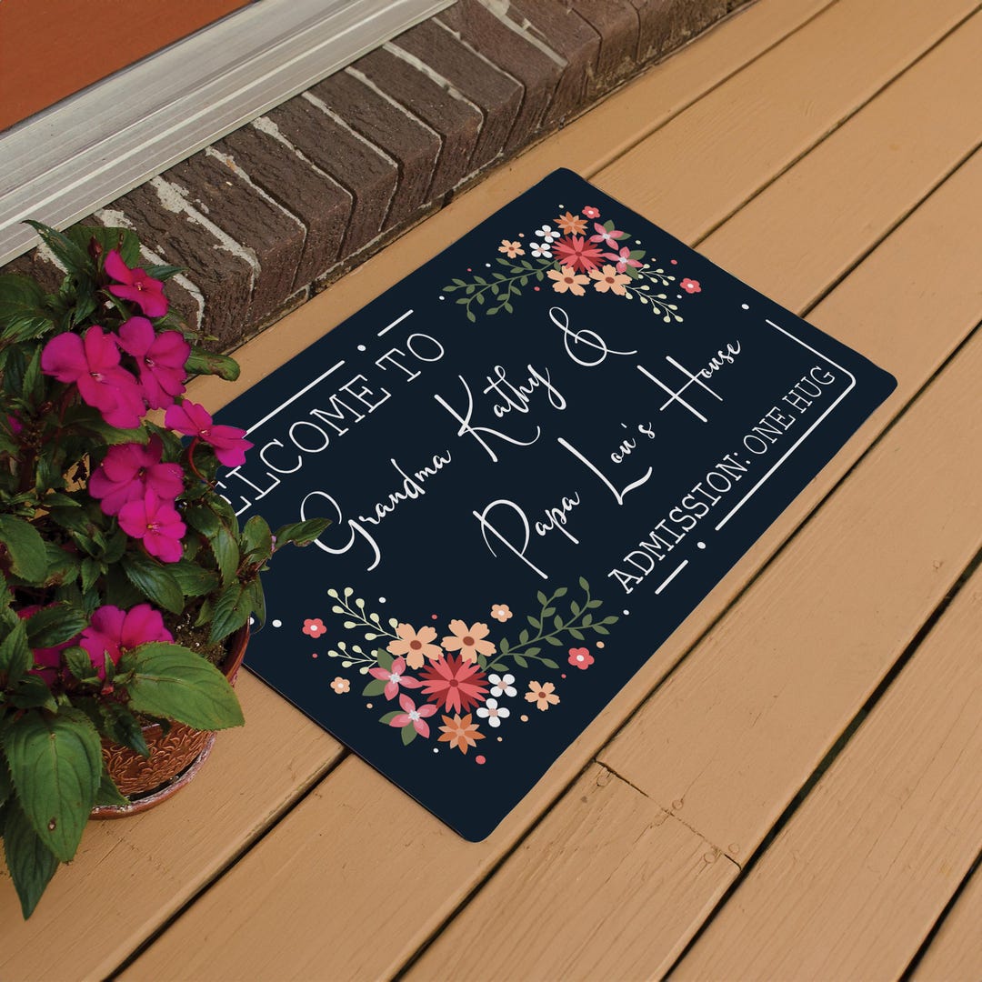 Grandparents Doormat Personalized | Welcome to Grandma's House Mat ...