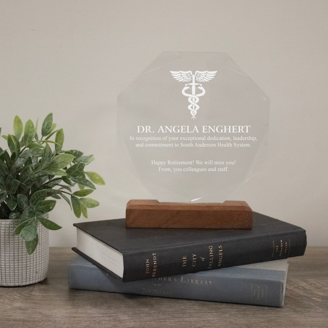 Doctor Retirement Plaque | Engraved Medical Professional Retirement ...