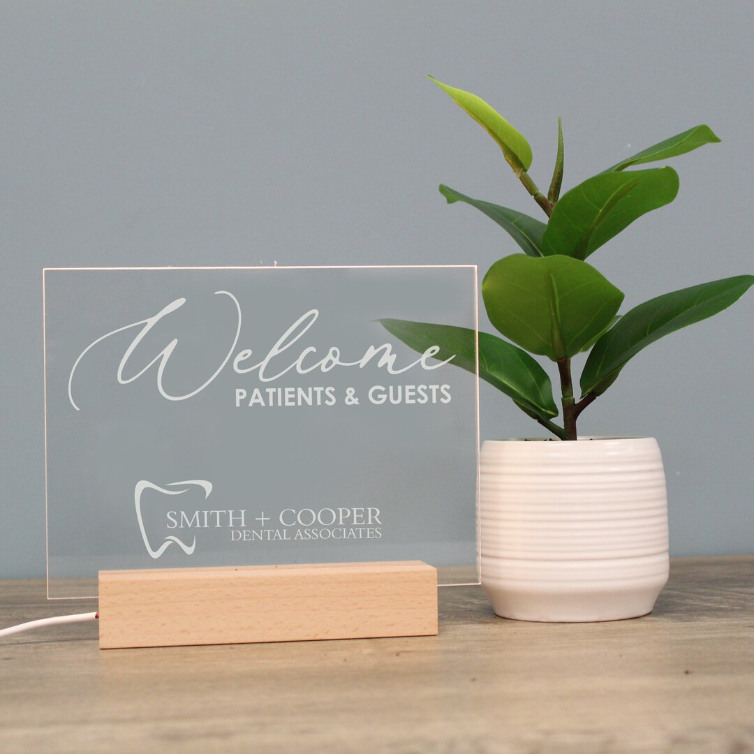 Office Welcome Sign Personalized With Logo | Office LED Light | Custom ...
