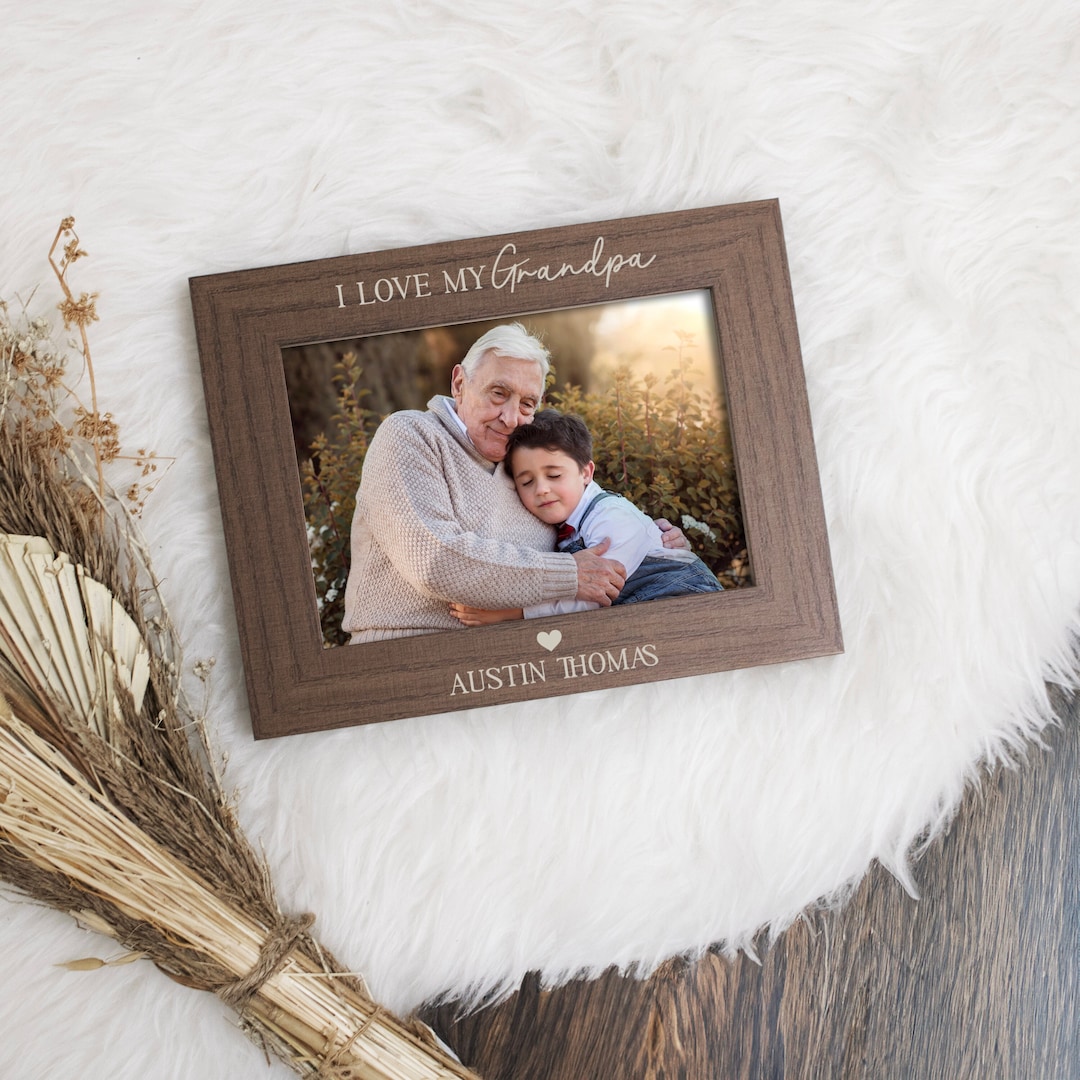 Grandpa Picture Frame Personalized | Custom Grandfather Picture Frame ...