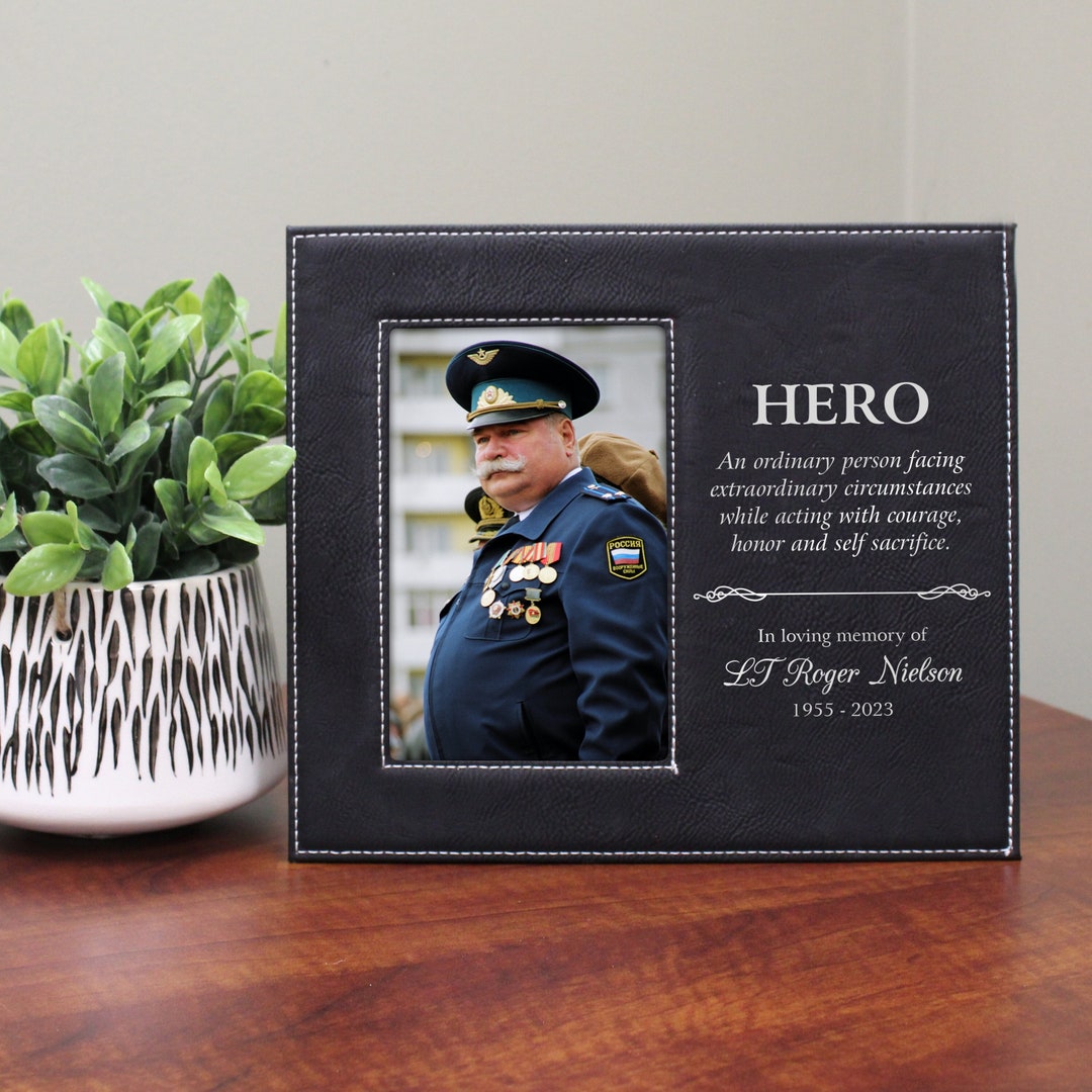 Hero Memorial Picture Frame | Personalized Fallen Hero Picture Frame ...