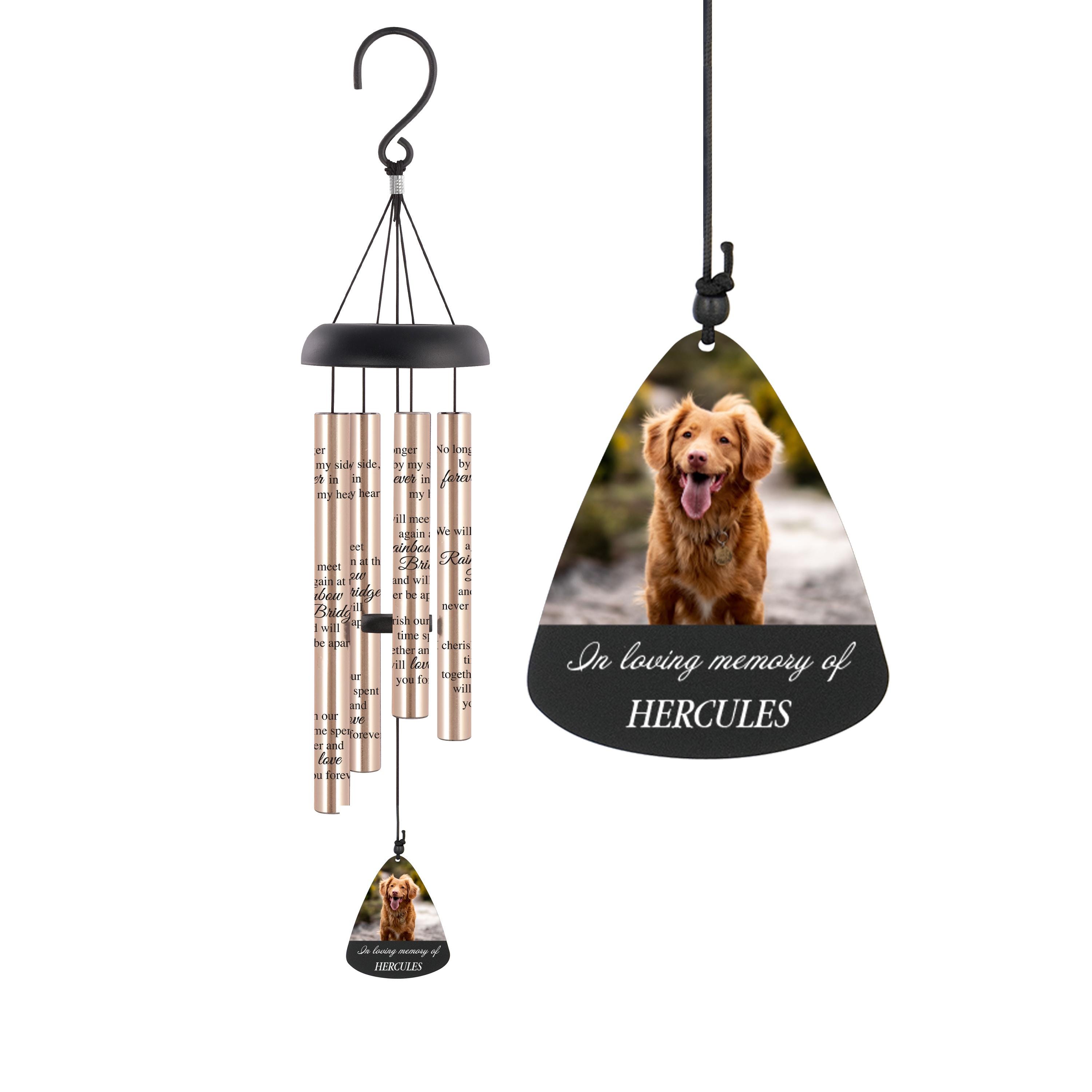 Pet Photo Wind Chime | Pet Memorial Wind Chime With Photo | Dog Photo ...