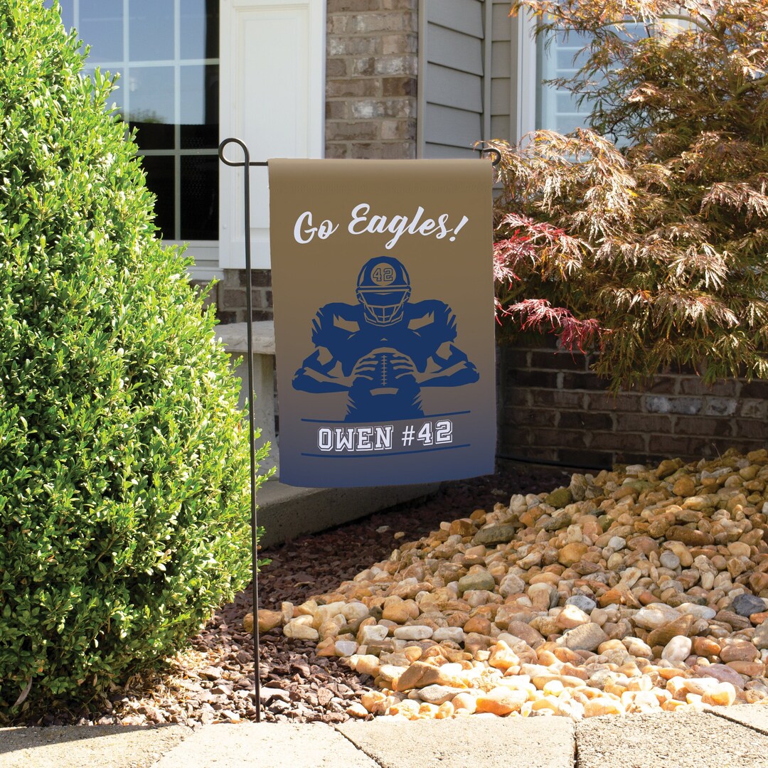 Football Player Garden Flag | Personalized Football Player Sign | High ...