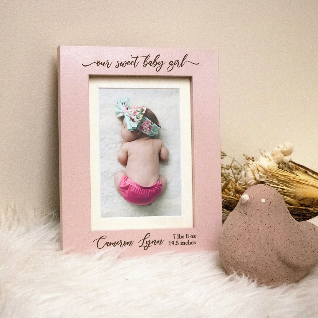 Our Sweet Baby Girl Picture Frame Girl Nursery Decor Gifts for Baby ...