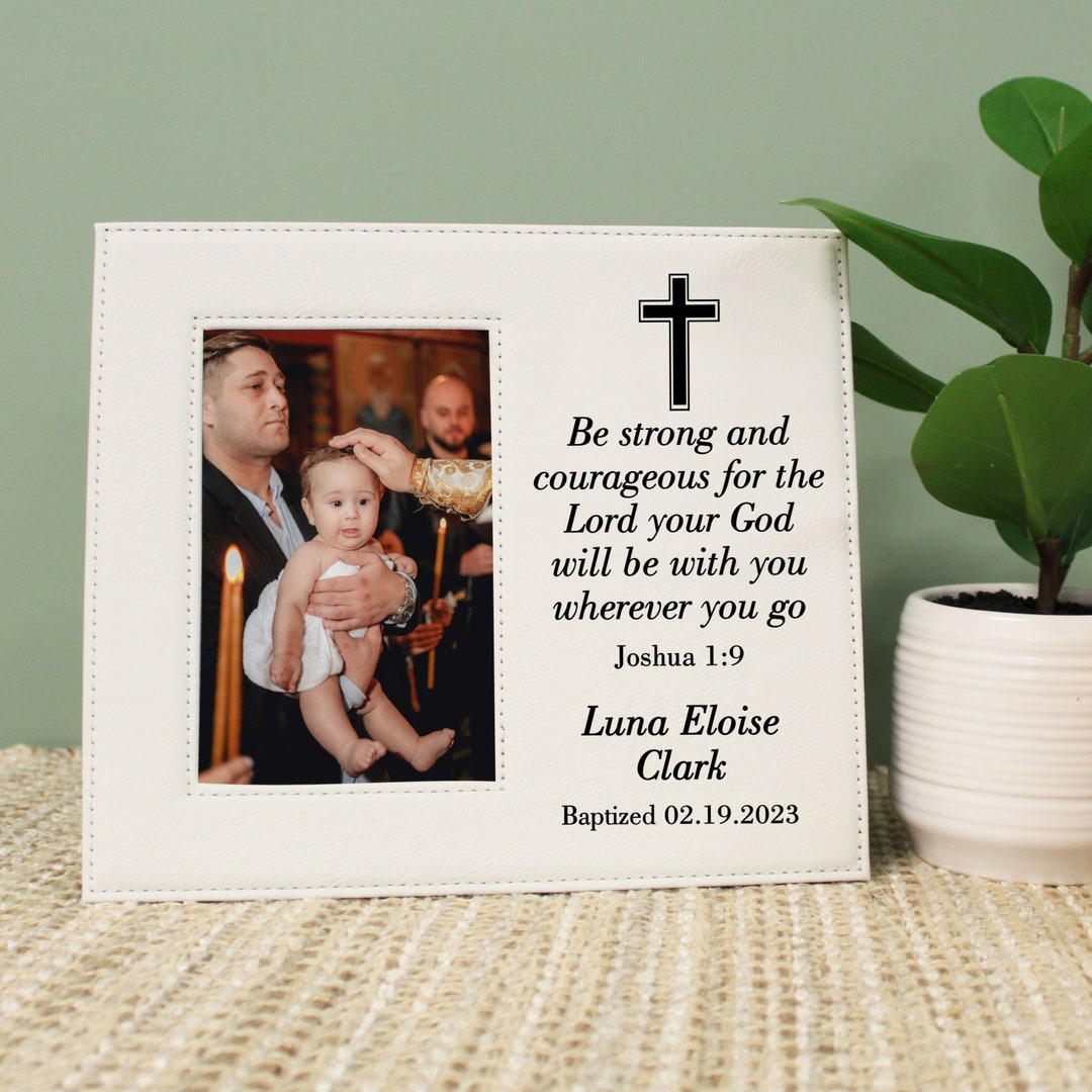 Baptism Picture Frame Personalized Religious Baptism Gift - Etsy