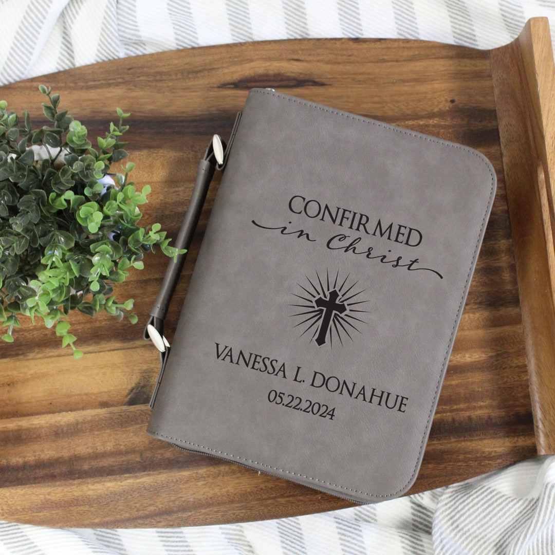 Confirmed in Christ Bible Cover | Personalized Confirmation Gift ...