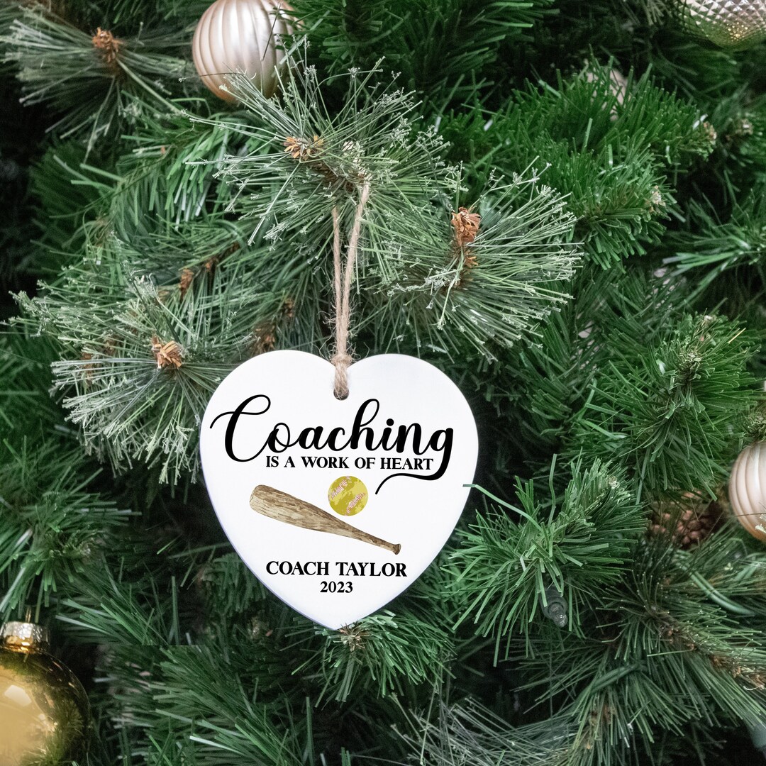Softball Coach Ornament | Personalized Softball Ornament Gift for Coach ...