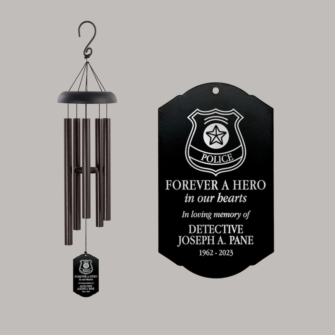 Police Memorial Wind Chime | Police Officer Remebrance Wind Chime ...