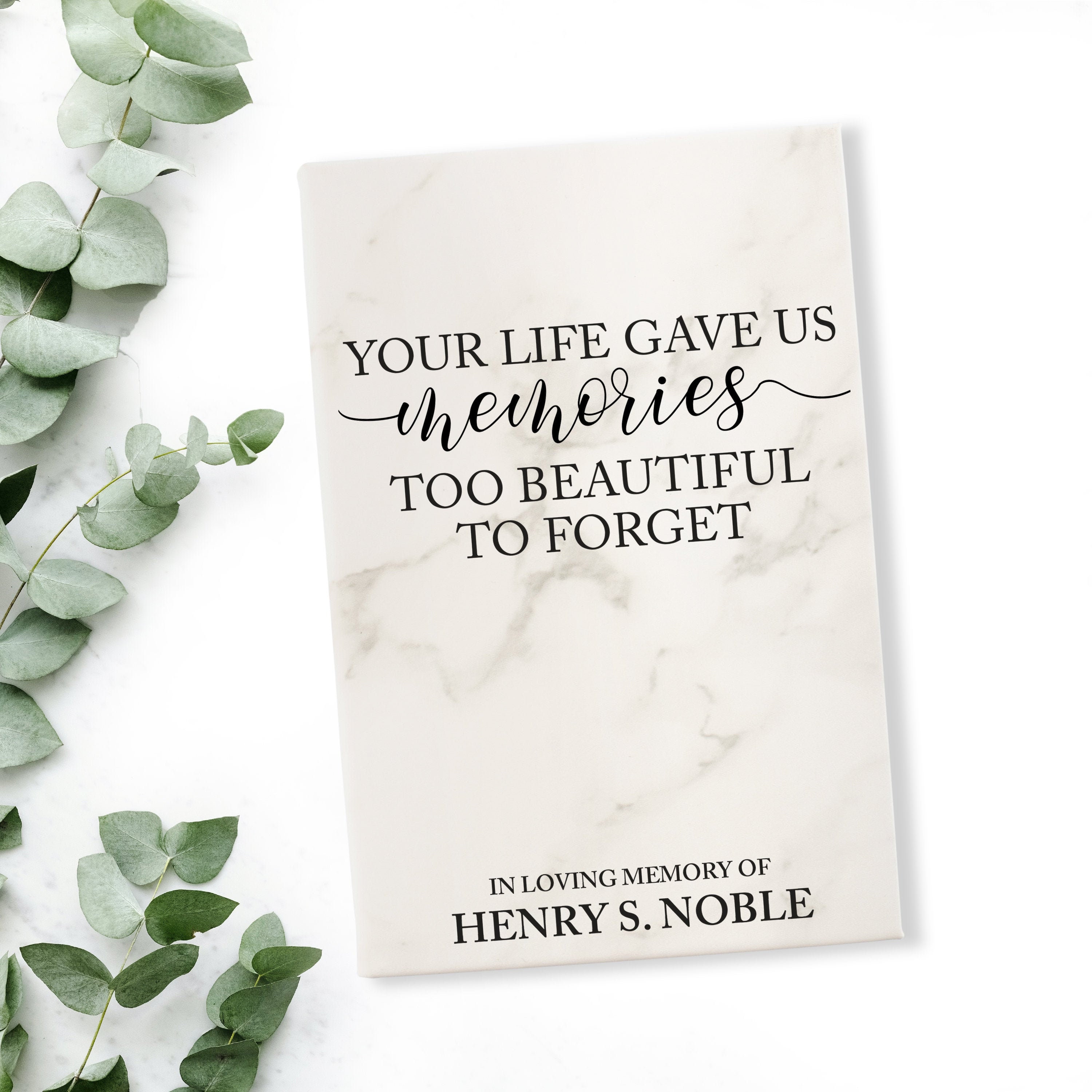 Personalized Memorial Journal Your Life Gave Us Memories - Etsy