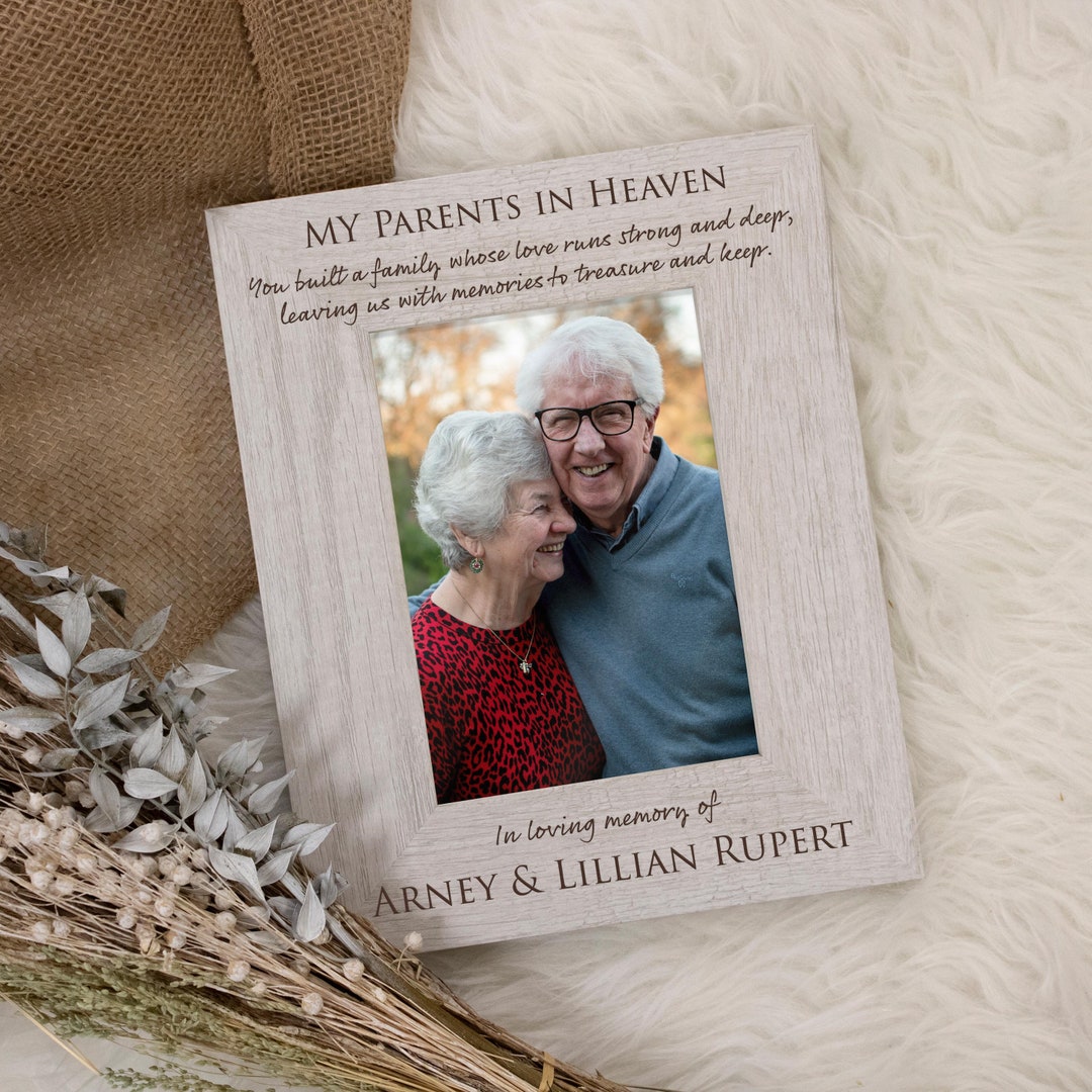 Parents Memorial Picture Frame | Memorial Gift for Loss of Parents ...