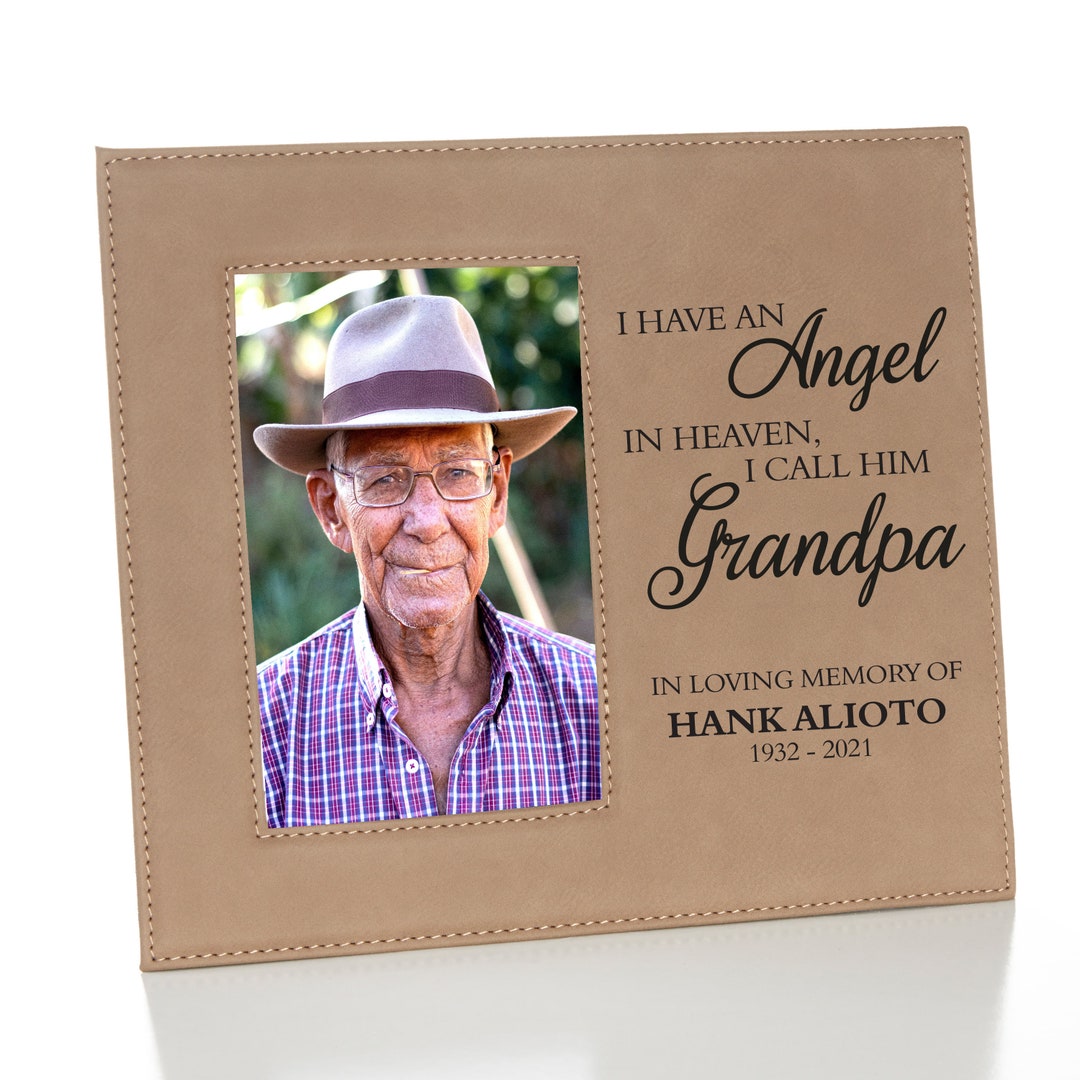 Grandpa Memorial Picture Frame Personalized Grandfather Sympathy ...