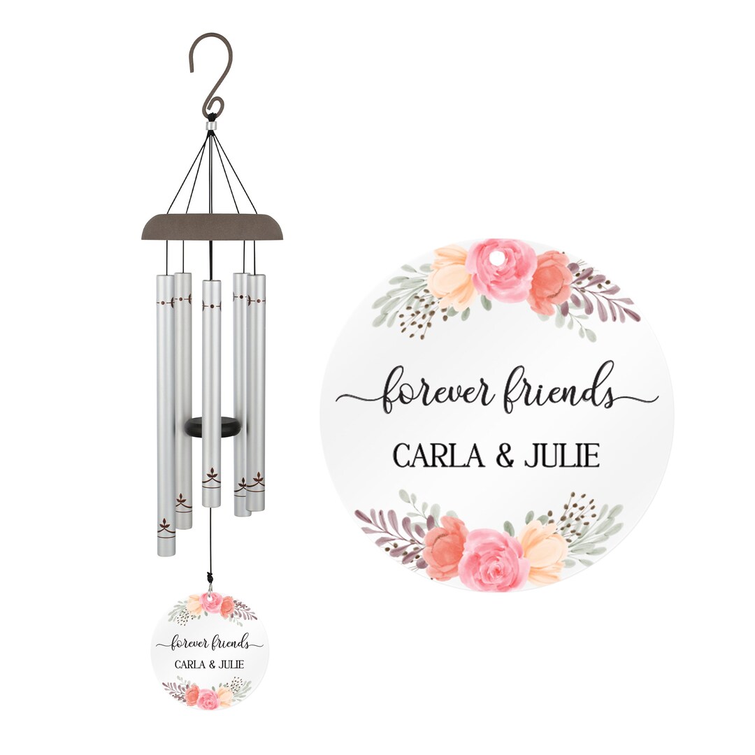 Personalized Friendship Wind Chime | Forever Friends Gift | Custom Gift ...