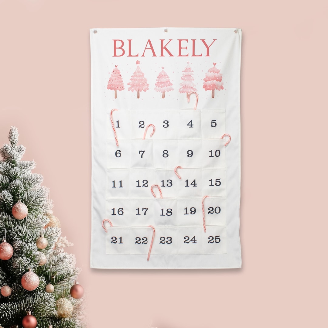 Advent Calendar for Girls | Personalized Advent Calendar | Pink ...