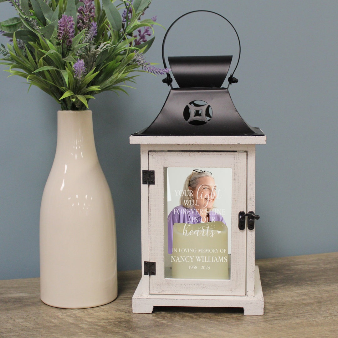 Custom Memorial Lantern | Light Shines Memorial Lantern | in Memory of ...