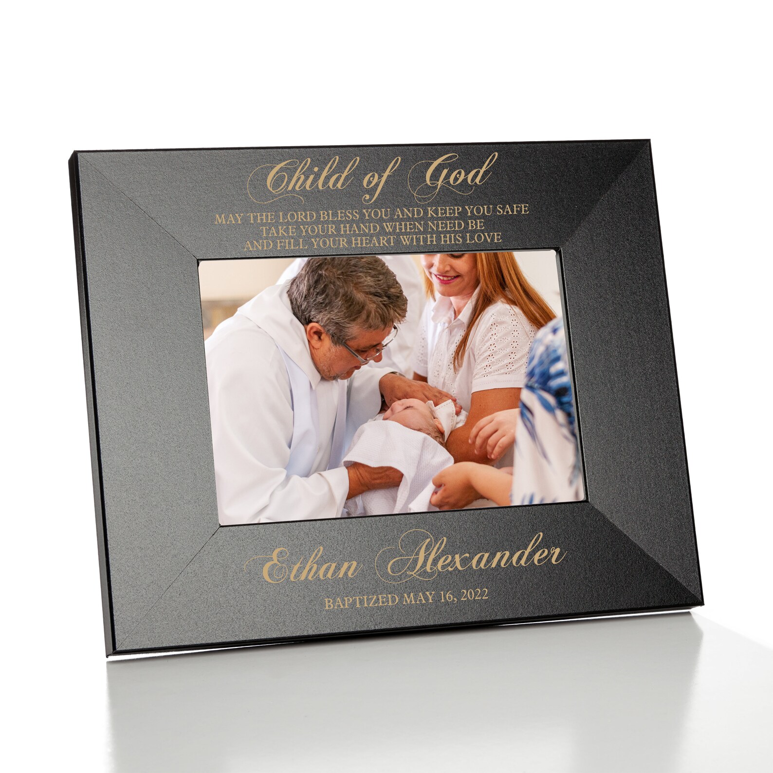 Baby Baptism Picture Frame Personalized Christening Gift - Etsy