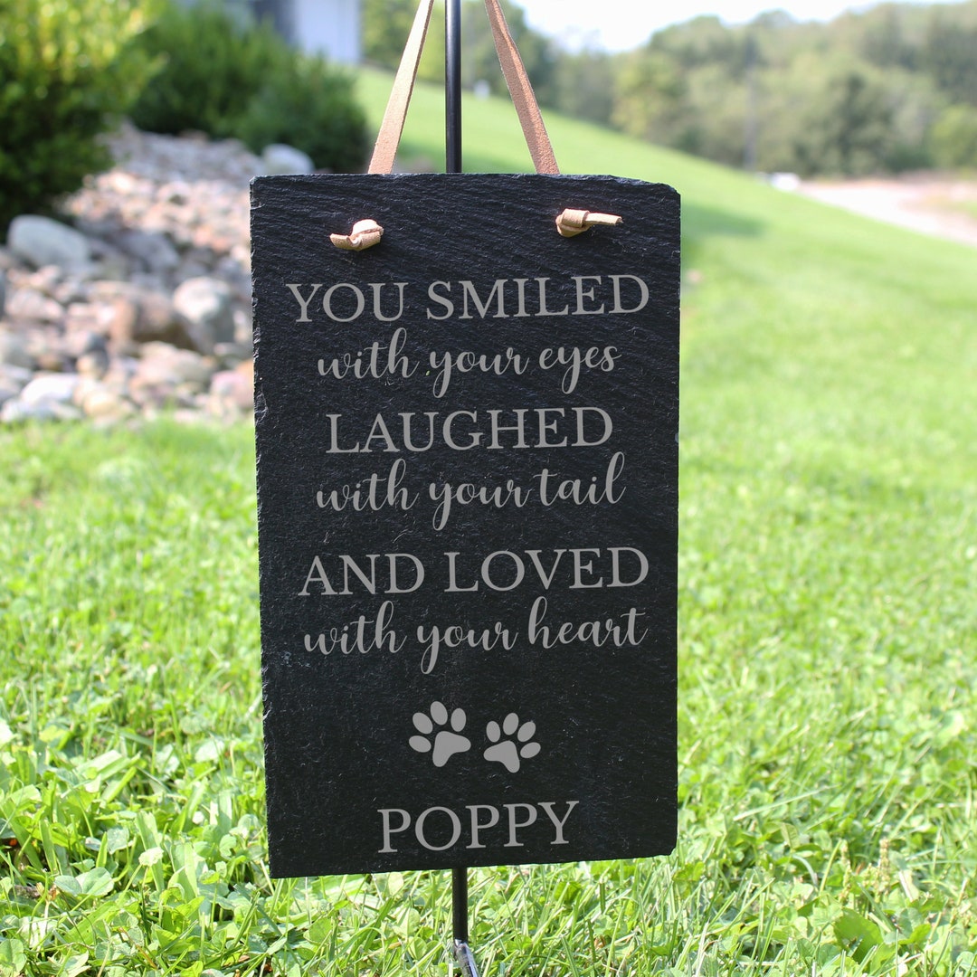 Dog Memorial Garden Sign | Pet Grave Marker Sign | Dog Memorial Outdoor ...