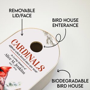 Cardinal Bird House Memorial | Garden Remembrance Gift | Personalized ...