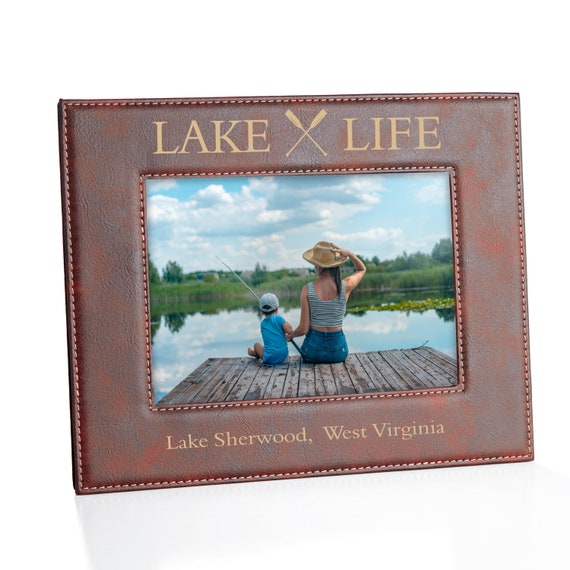 Lake Life Picture Frame Personalized Lake Picture Frame | Etsy