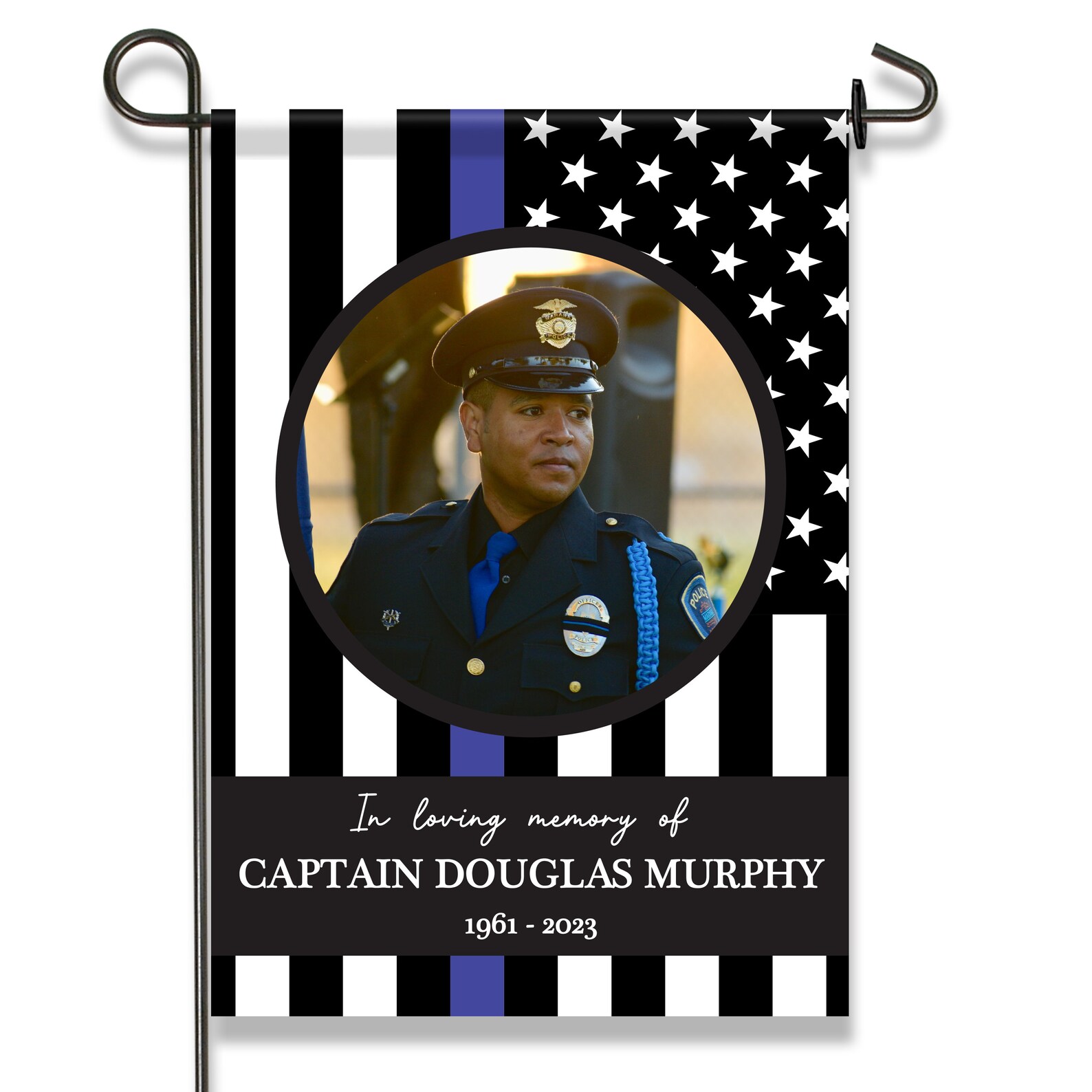 Police Memorial Garden Flag | Police Officer Yard Flag | Police ...