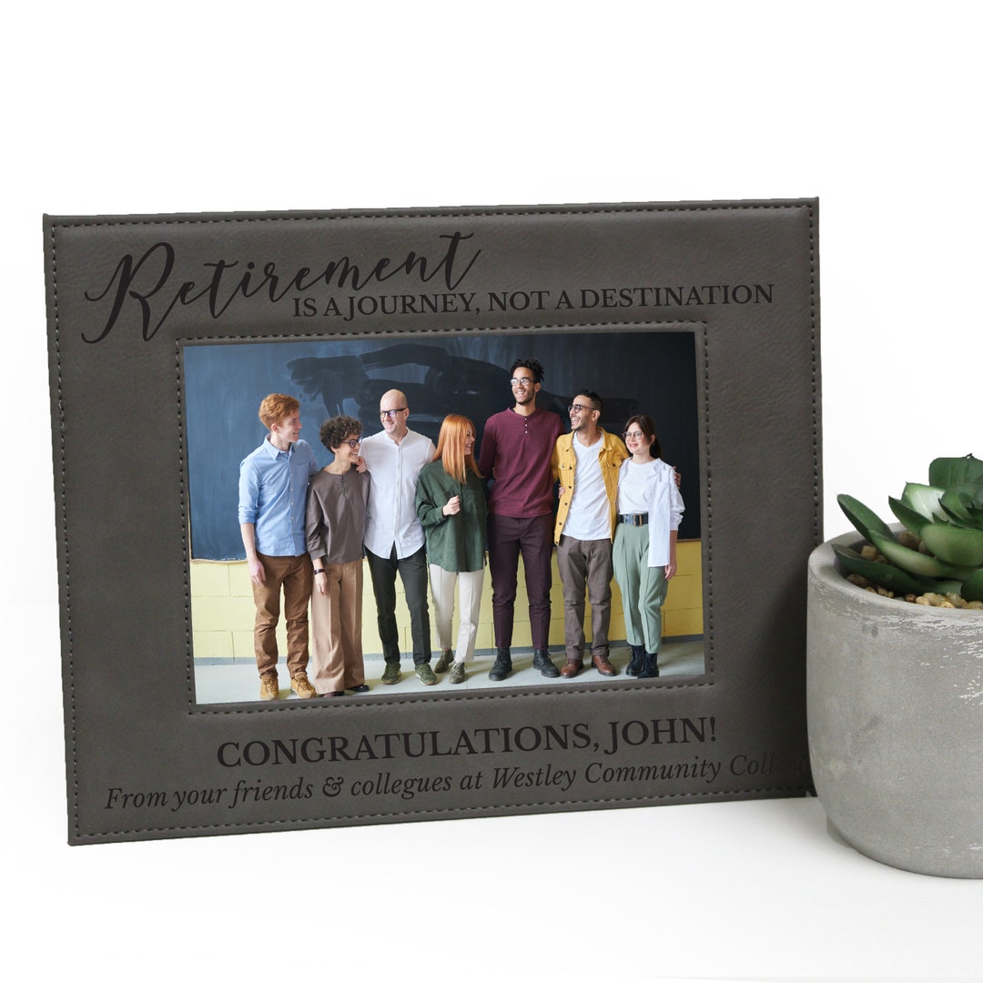 Retirement Picture Frame Personalized Retirement Gift for Men Custom ...