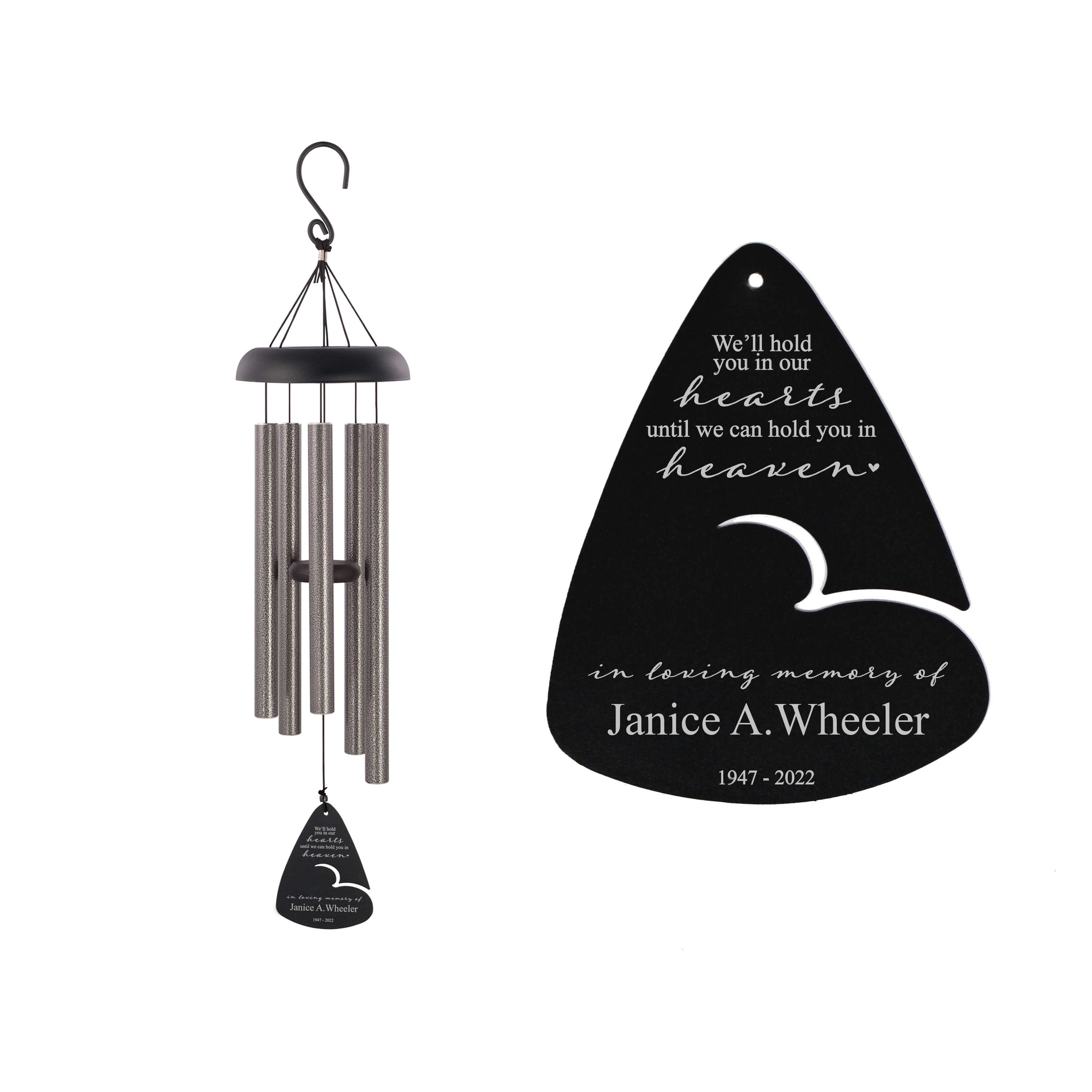 Hold You in Heaven Wind Chime | Memorial Wind Chimes Personalized | in ...