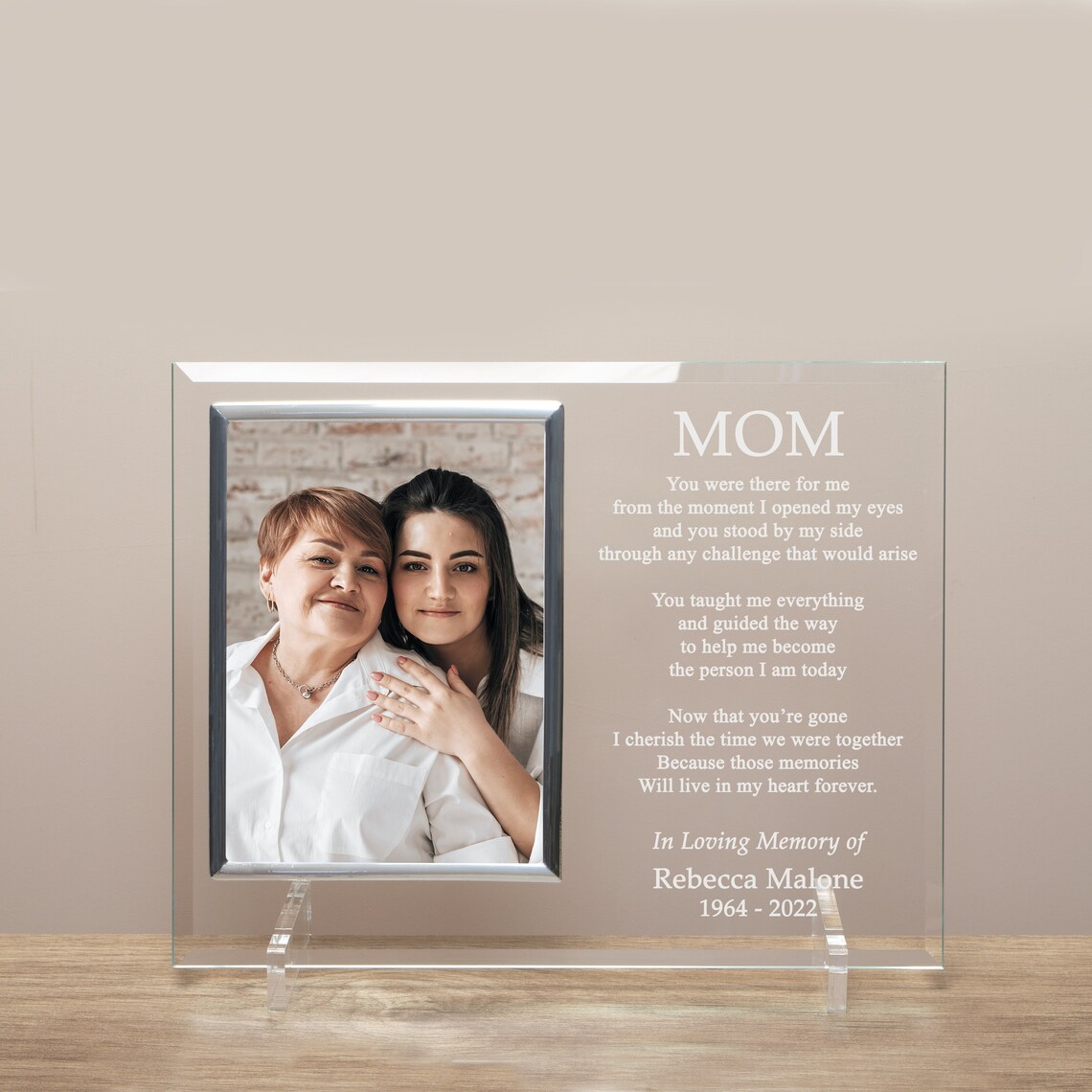 Mother Memorial Picture Frame | Mom Memorial Poem Gift | Loss of Mother ...