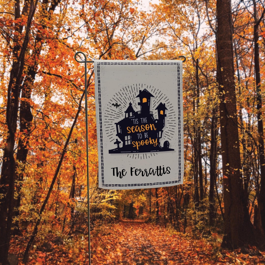 Haunted House Outdoor Flag Halloween Garden Décor Halloween Spooky ...