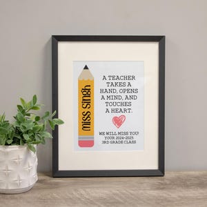 Teacher Name Classroom Decor Sign | Personalized Teacher Framed Wall ...
