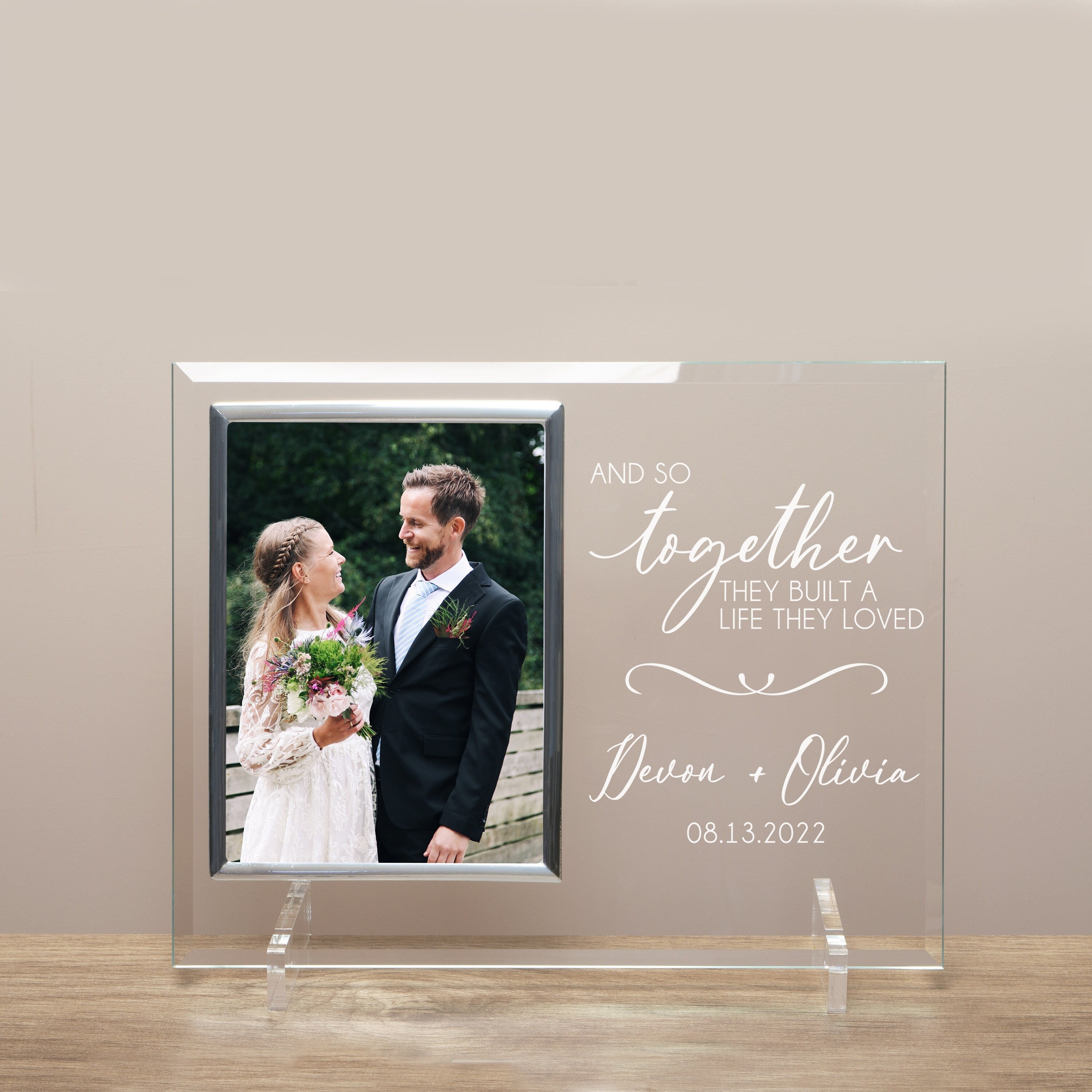 And so Together Picture Frame Personalized Engagement - Etsy