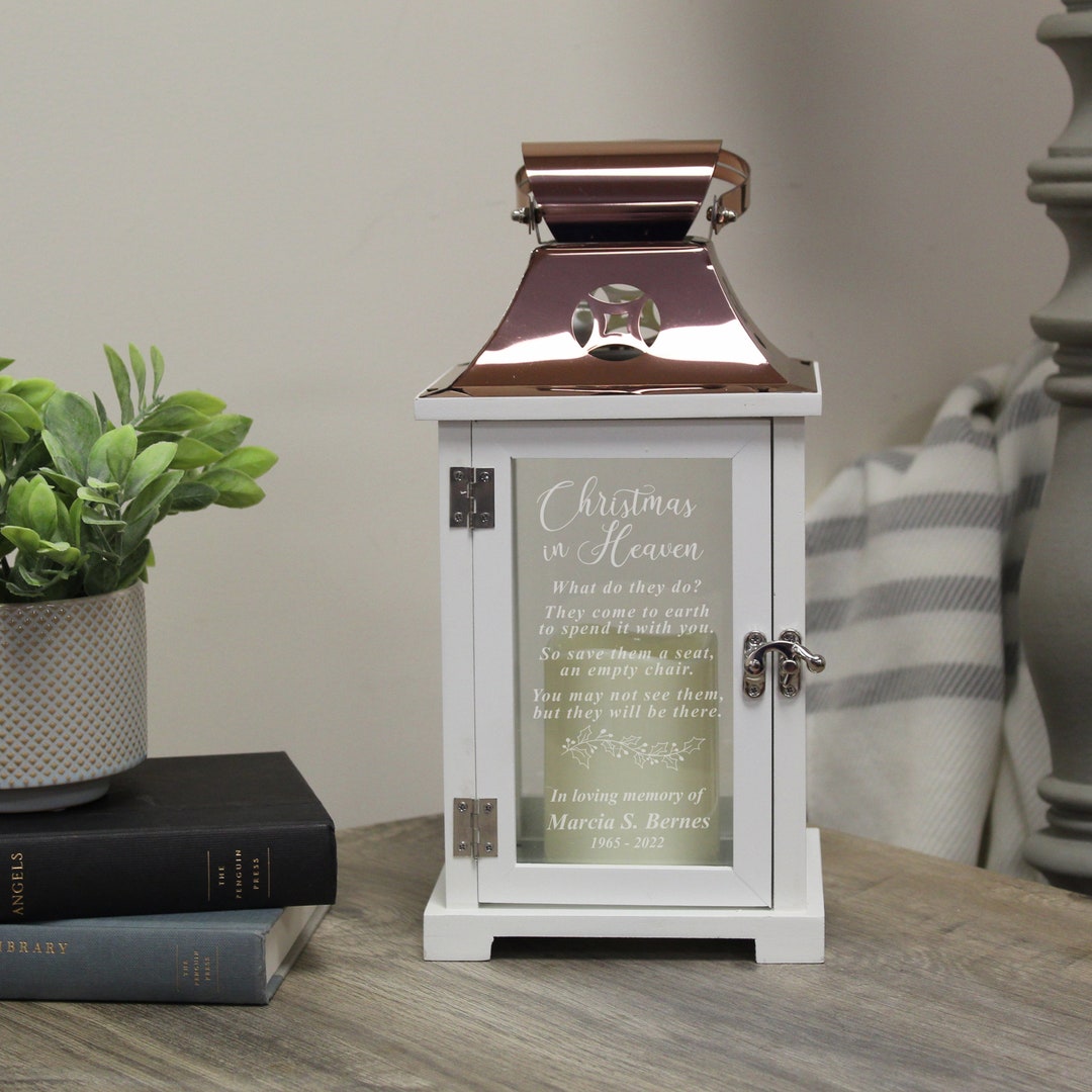 Christmas in Heaven Lantern | Christmas Memorial Gift | Christmas ...