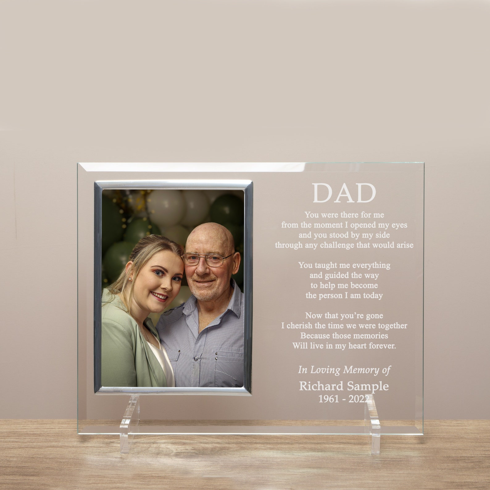 Dad Memorial Picture Frame | Loss of Father Gift | Father Memorial ...