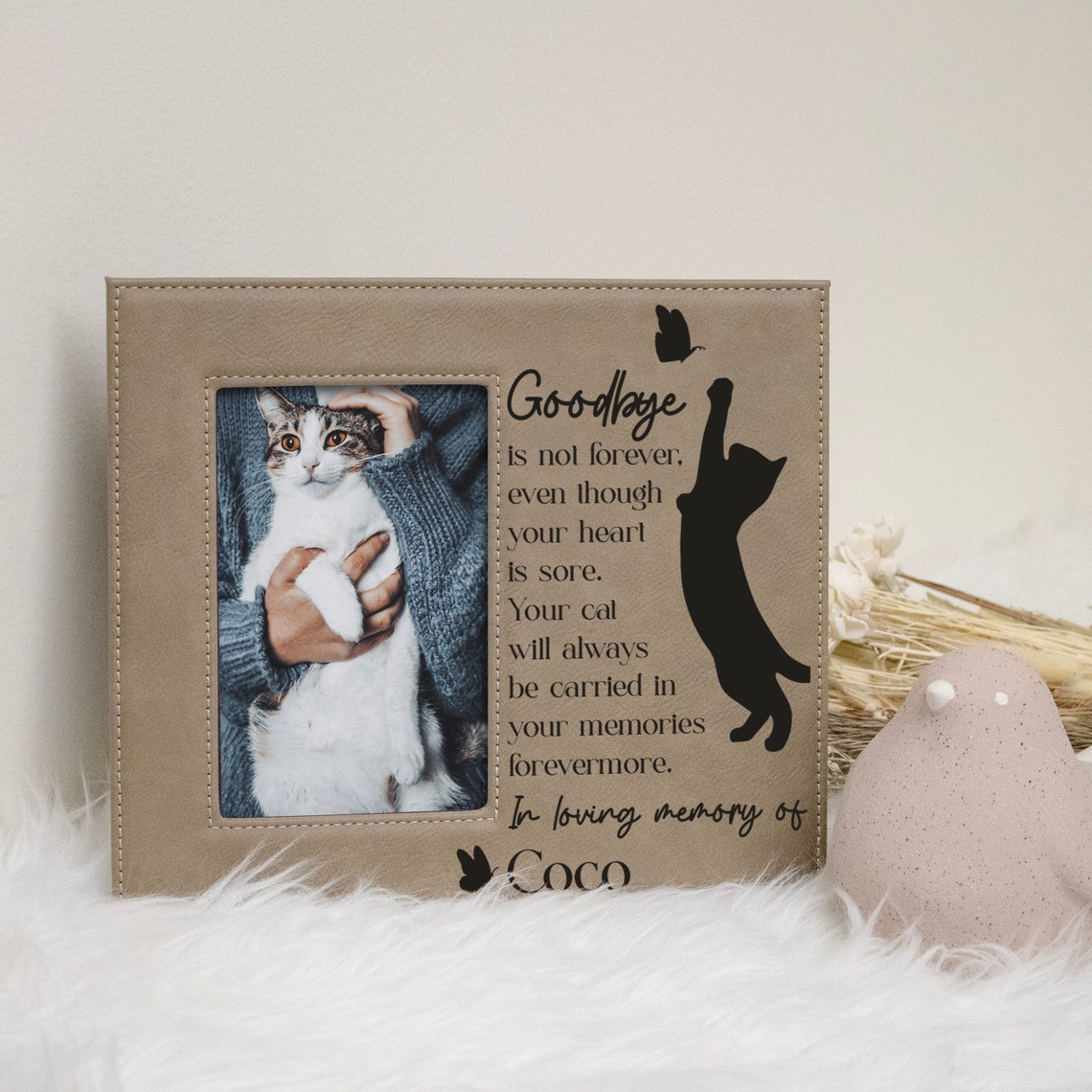 Loss of Cat Picture Frame | Cat Memorial Gifts | Personalized Cat ...