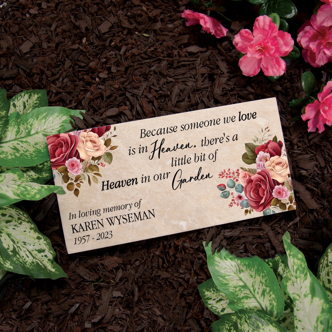 Heaven in Garden Memorial Stone Someone We Love is in Heaven Sympathy ...