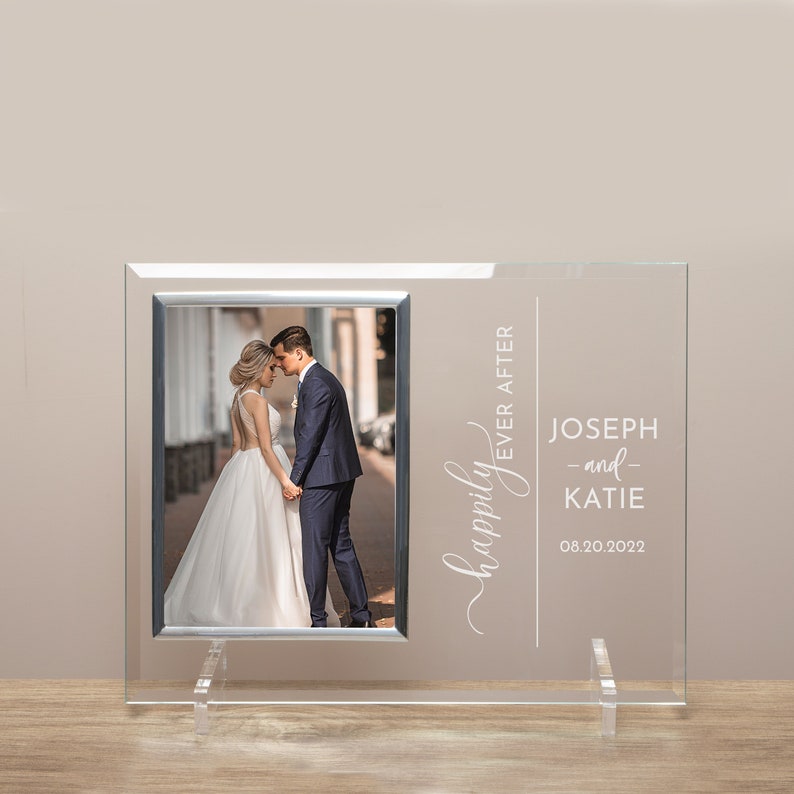 Happily Ever After Picture Frame Engraved Wedding Picture - Etsy